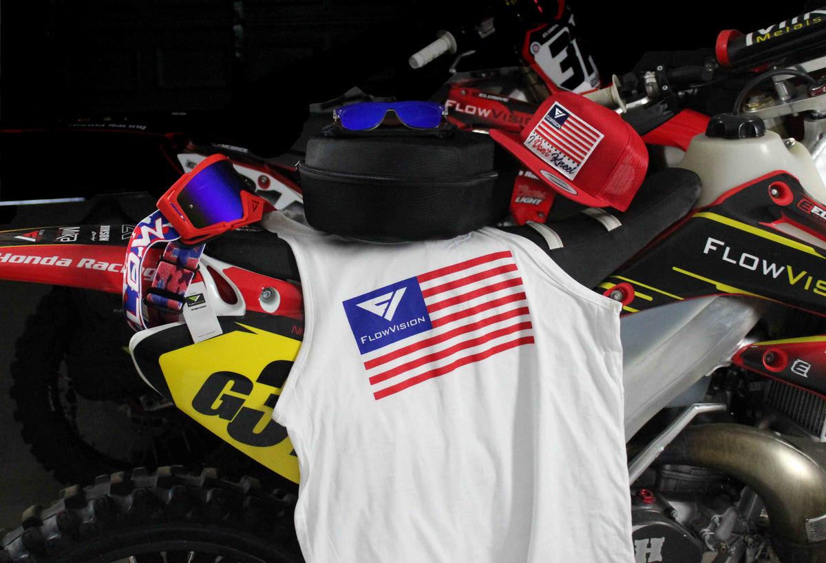 FlowVision® Freedom Tank Top: White – Stan Benson Racing